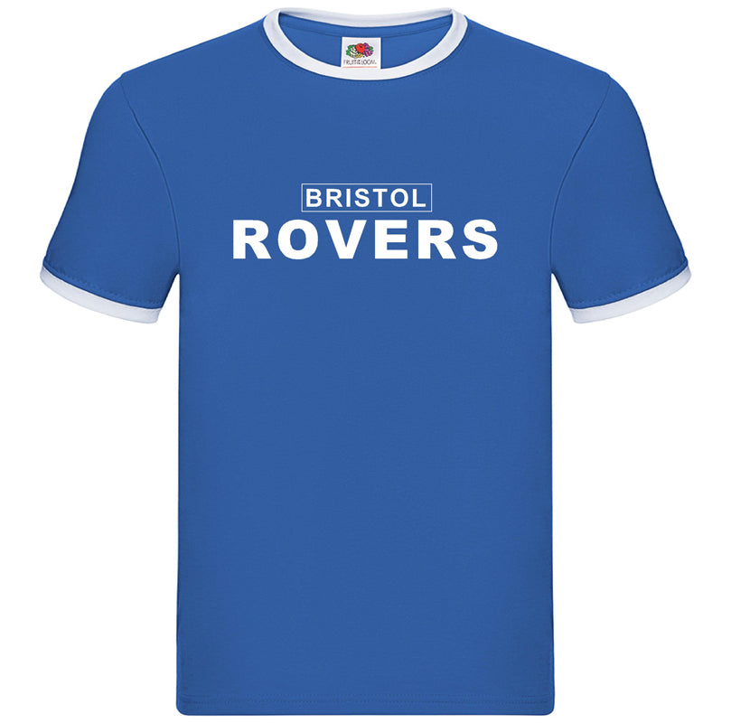 Bristol Rovers T-shirt - ROVERS logo Blue/white (S-6XL)